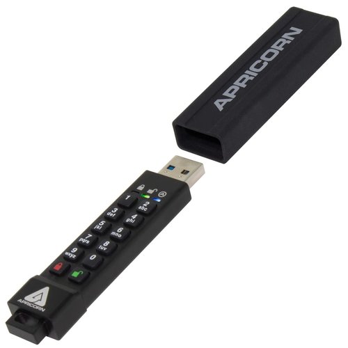 128GB 256-BIT AES XTS HW ENCRYPTED SECURE USB 3.0 MEM KEY