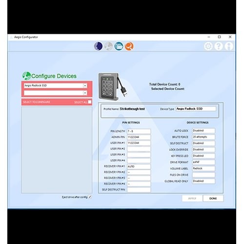 AEGIS CONFIGURATOR PC BASED SW TOOL FOR CONFIG COMPATIBLE APRICORN