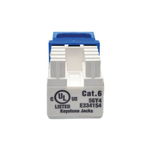 CAT6 / CAT5E 110 KEYSTONE JACK 110 STYLE PUNCHDOWN BLUE RJ45-F